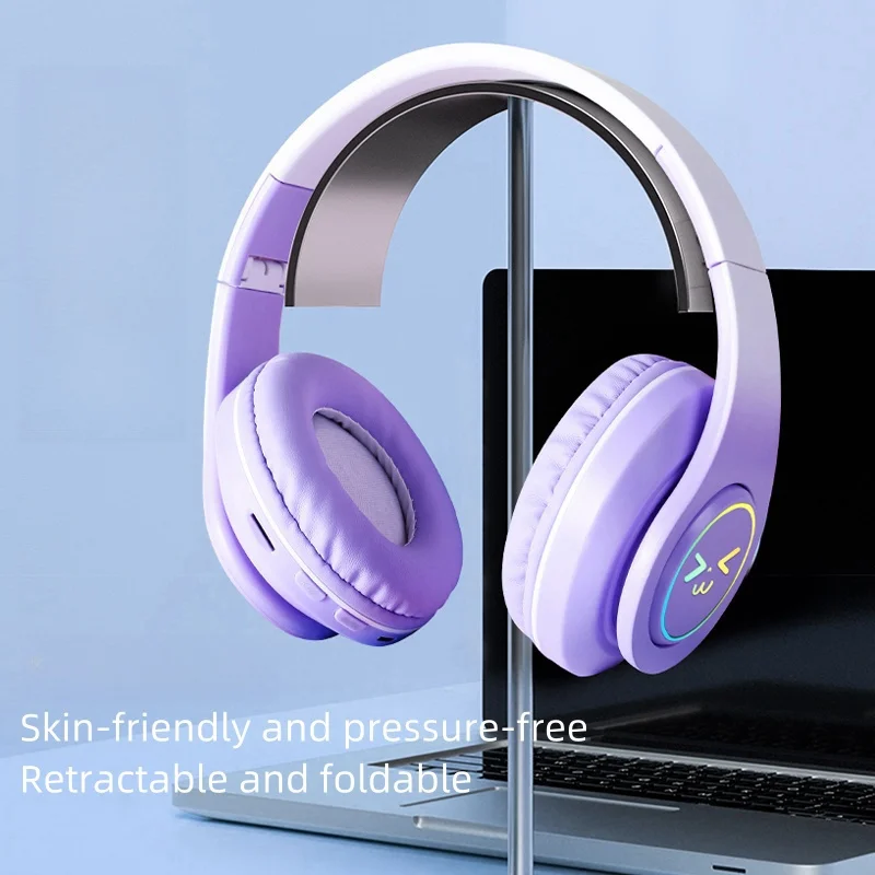 Original-Wireless-Bluetooth-Headphones-for-Computer-RGB-Glowing-Smiley ...