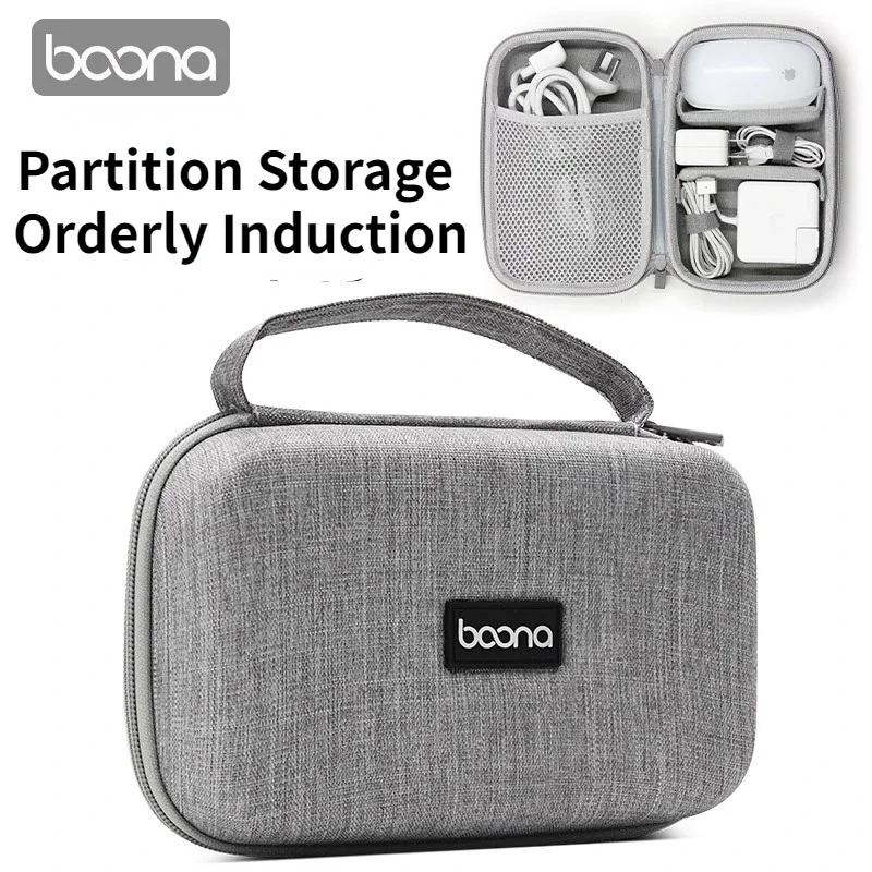 BOONA Headphone Data Cable Storage Bags System Kit Case USB Earphone ...