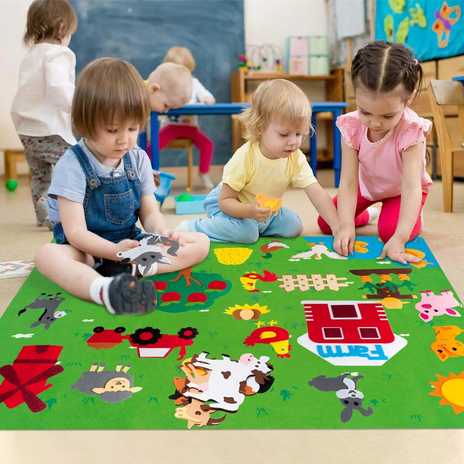 Diy Felt Board Farm And Jungle Animals Felt Board Language & Literacy