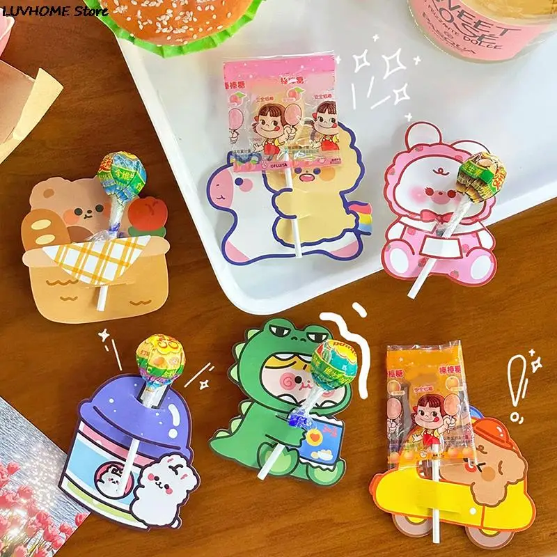 50Pcs-Pack-Cartoon-Lollipop-Decoration-Cards-Paper-Lollipop-Candy ...