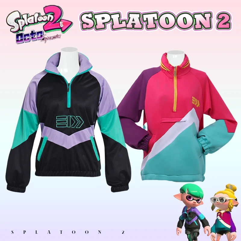 Anime-Legend-Game-Splatoon-Vintage-Cosplay-Costume-Color-Zipper-Top ...