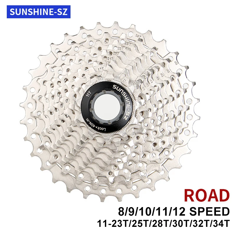 SUNSHINE Road Bike 8/9/10/11/12 Speed Cassette 11V 23/25T/28T/30T/32T ...