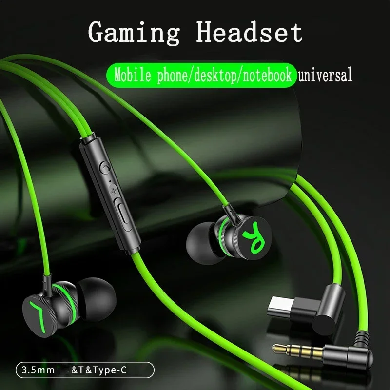 Gaming headset left and right channel cell phone wired in-ear gaming ...