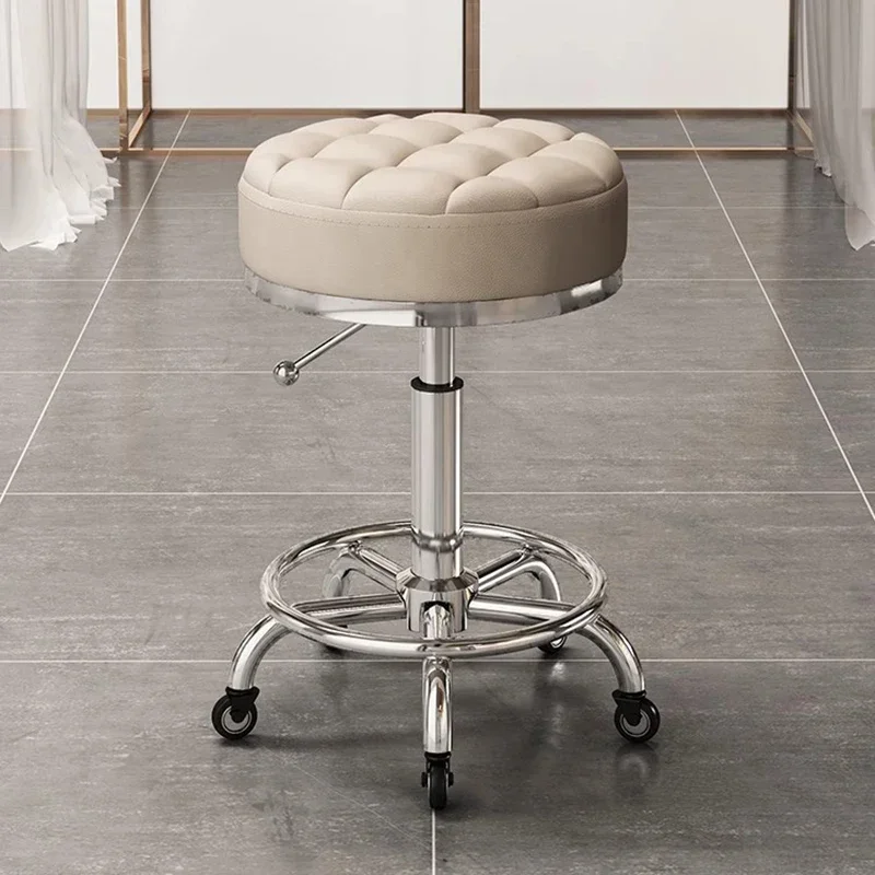 Swivel-Bar-Stools-Wheel-Work-Hairdresser-Barber-Spinning-Chair ...