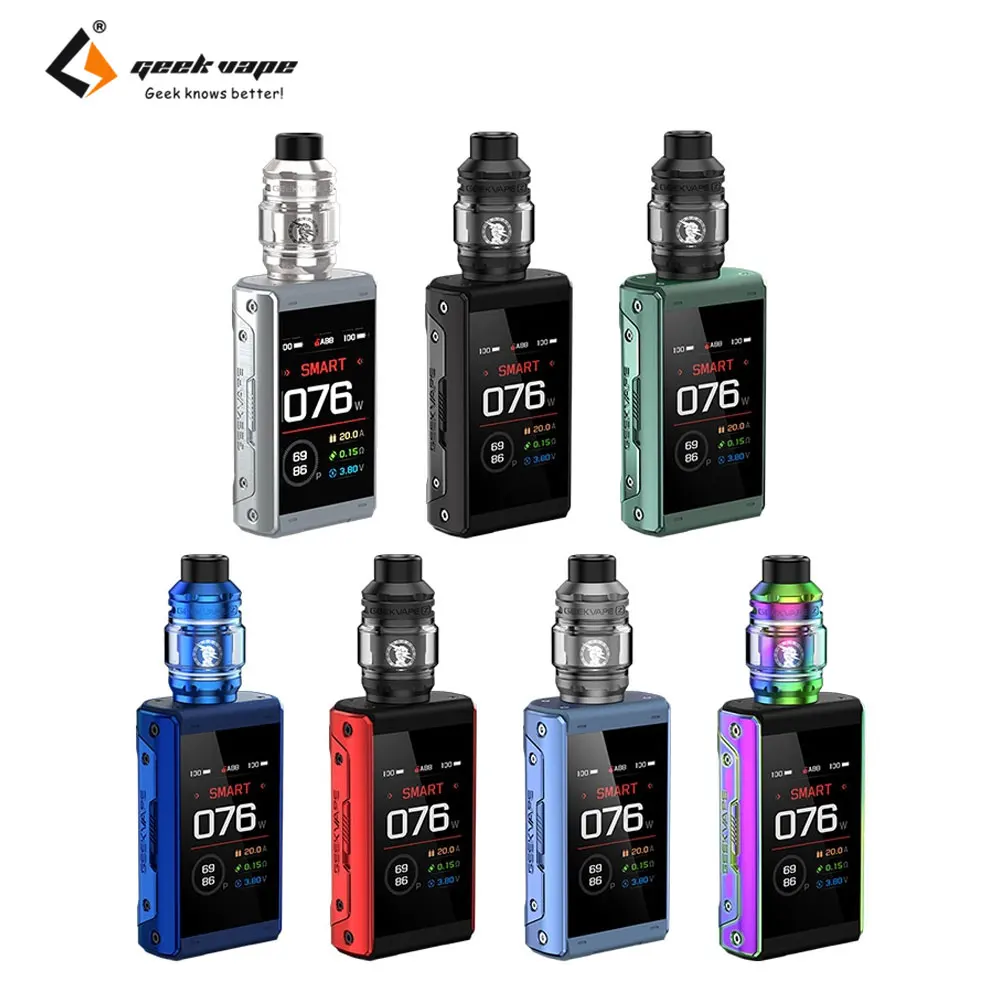 Original Geekvape T200 Kit 200W Aegis Touch Mod Vape TFT Touch Screen 5.5ML Z (Zeus) Sub Ohm ...