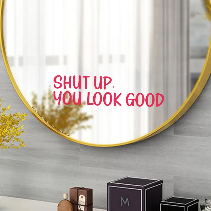 English-slogan-Warm-Heart-Bathroom-Mirror-Living-Room-Background ...