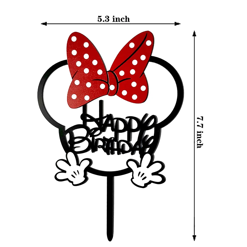 Red Minnie Mouse Cake Topper