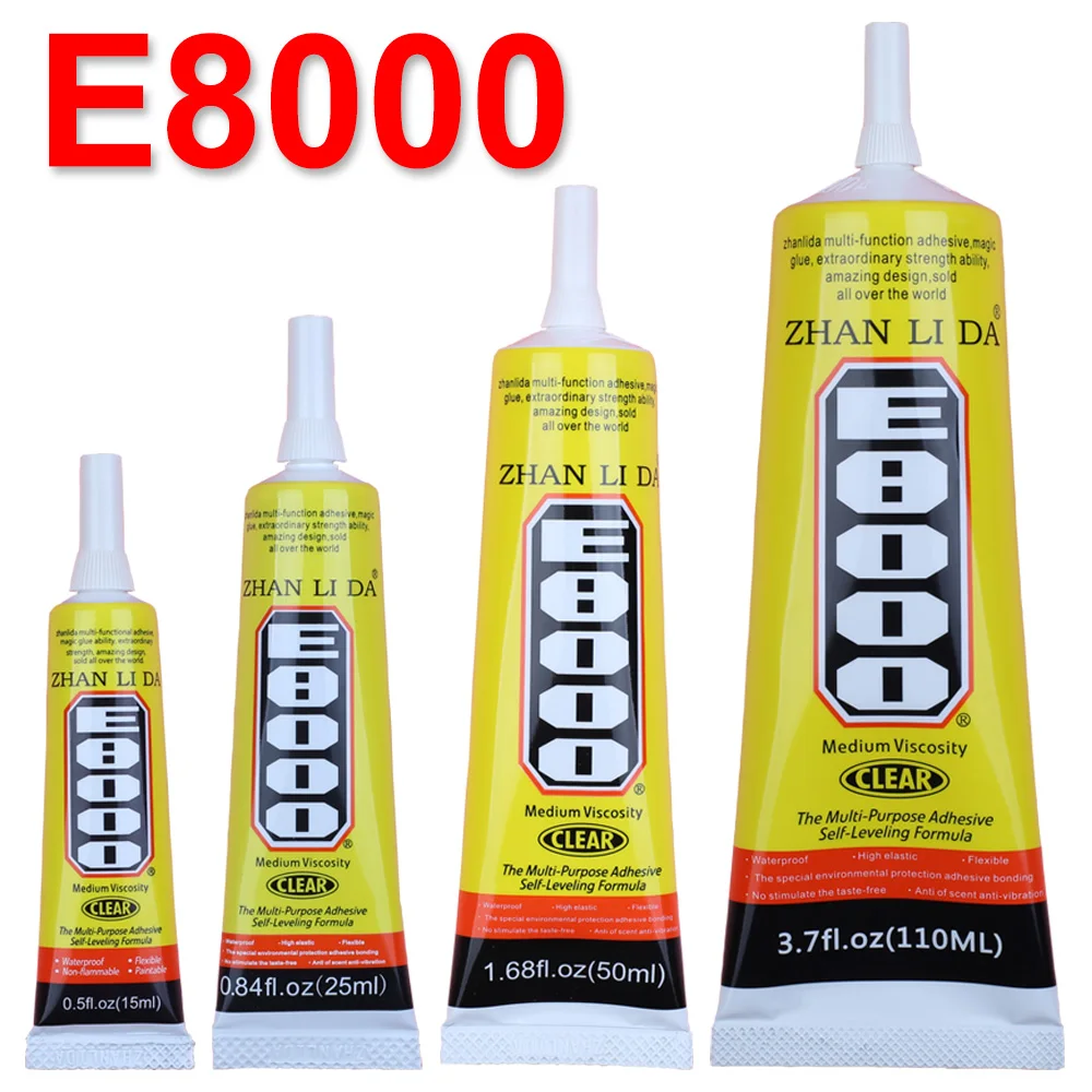 15-25-50-110ML-Waterproof-Clear-E8000-Glue-Phone-Repair-Fabric-Wood-Scrapbooking-Contact ...