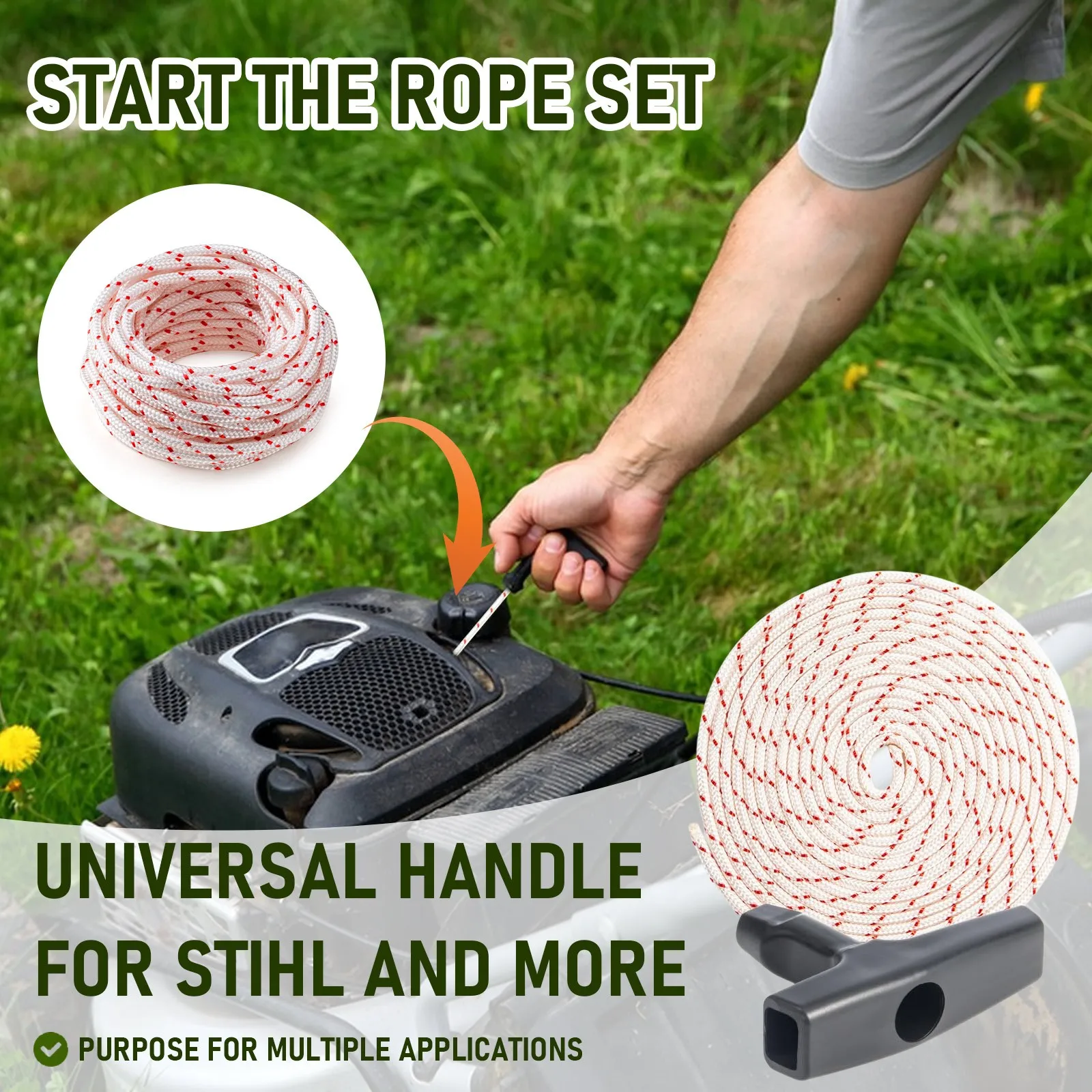 Small Engine Replacement Rope 10 Meter 3mm Recoil Starter Rope ...
