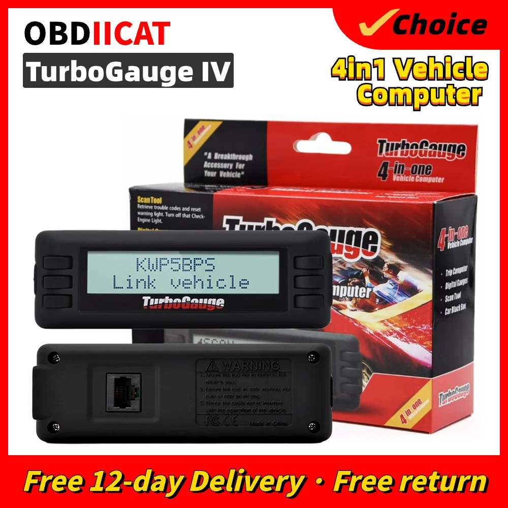 TurboGauge-IV-Auto-trip-Computer-Scan-Tool-Digital-Gauge-4-in-1-Vehicle ...