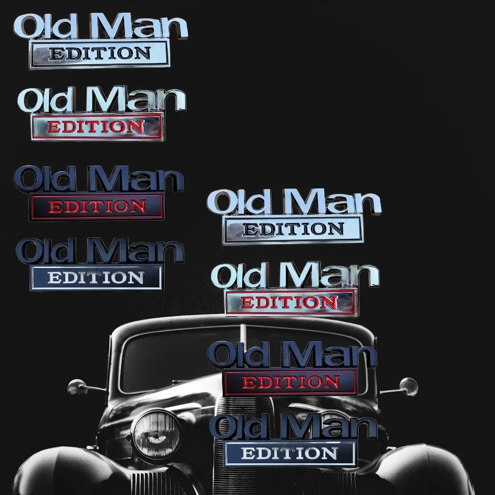 Old Man Edition 3D Emblem Sticker Badge Fender Funny Decals Car Truck ...