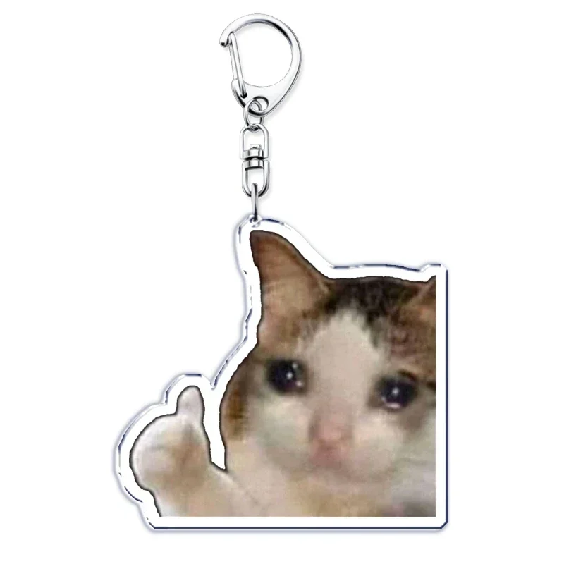 Super-Cute-Bread-Popping-Cat-Meow-Meme-Key-Chain-Keychains-Ring-for ...