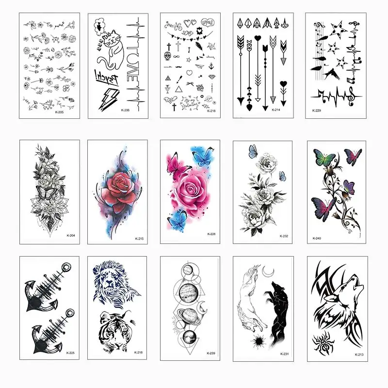Small-Flower-Temporary-Tattoos-for-Hand-Finger-Tattoo-Sticker-Body-Art ...