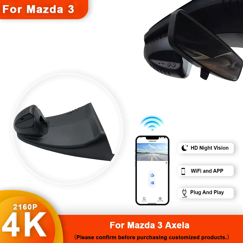 For-Mazda-3-Mazda3-Axela-2023-2022-2020-4K-HD-Dash-Cam-Car-Camera ...