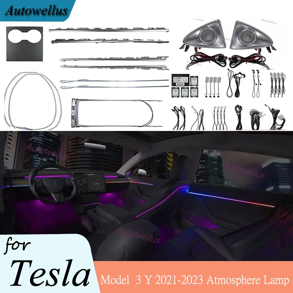 Atmosphere-Lamp-For-Tesla-Model-3-Y-2021-2022-2023-Ambient-LED-256 ...