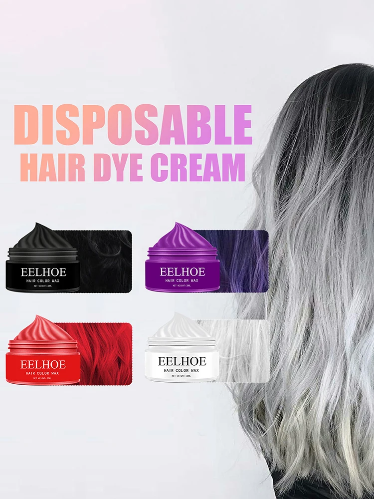 DIY Magic Hair Dye Colorful Hair Wax Hair Mud Lasting Styling Natural ...