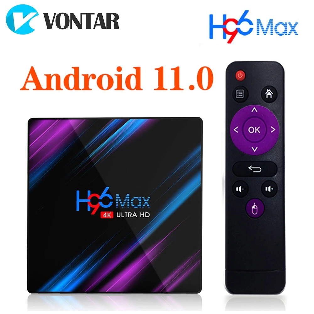 H96 Max Rk3318 Smart Tv Box Android 11 4g 64gb 32g 4k Wifi Bt Media ...