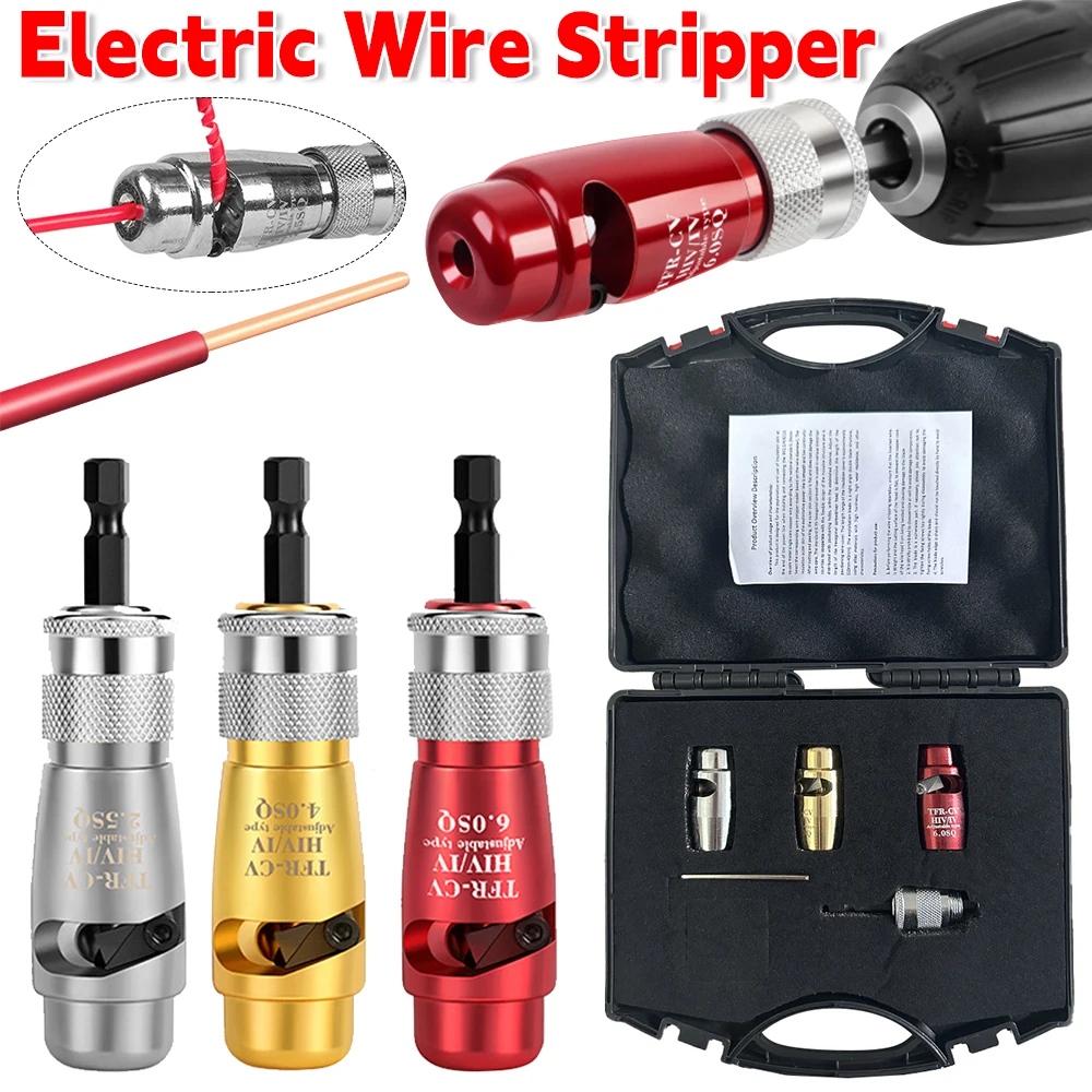 Electric-Wire-Stripper-Electrician-Fast-Stripping-Wire-Tool-Aluminum ...