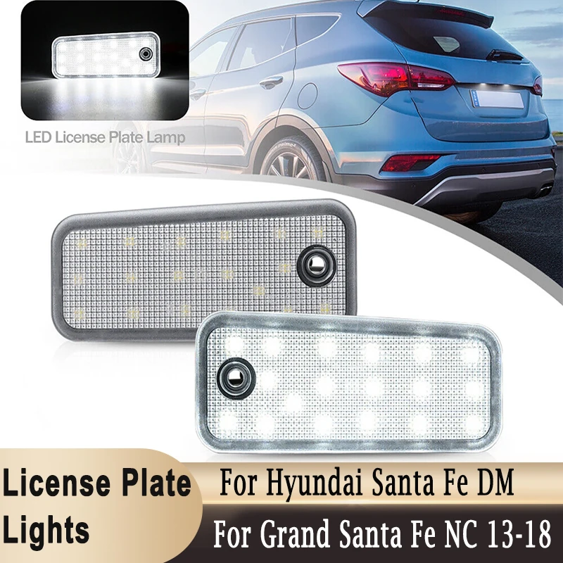 18 LED License Number Plate Light Tag Lamp For Hyundai Santa Fe DM ...