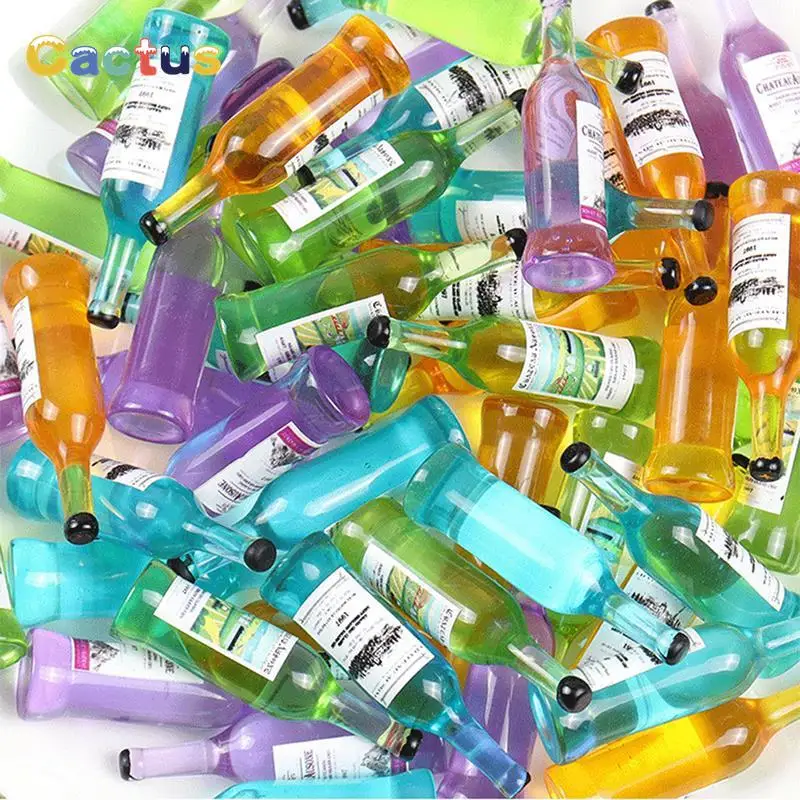 10Pcs-Mini-Wine-Bottle-Sparkling-Water-Set-Dollhouse-Miniature ...