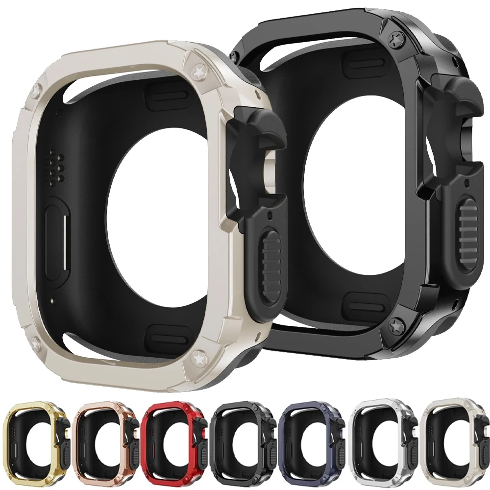 Capa-de-armadura-para-Apple-Watch-Case-41mm-40mm-45mm-44mm-49mm-TPU-PC ...