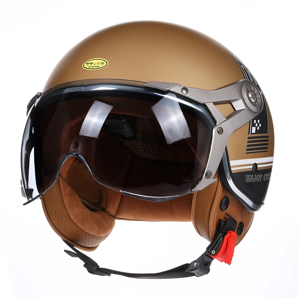 Open-Face-Motorcycle-Tea-Glasses-Bike-Cascos-Scooter-Retro-Motorbike ...