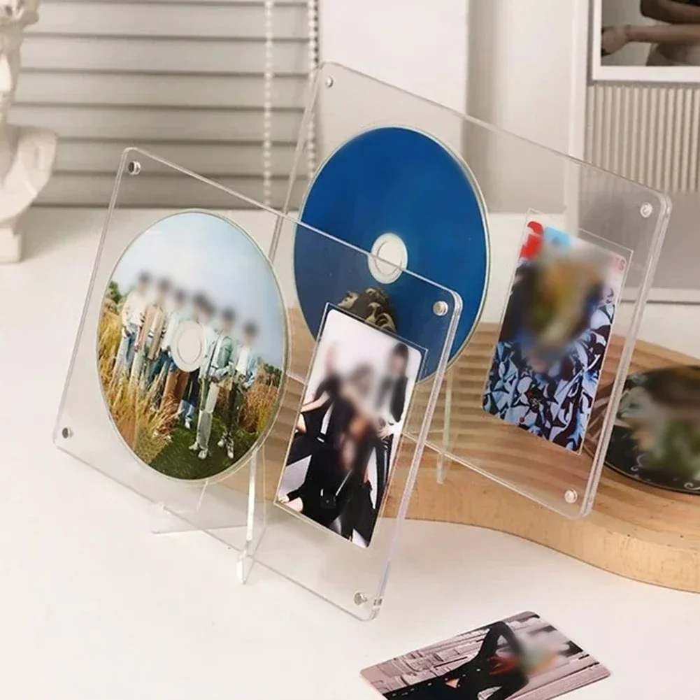 Acrylic-CD-Card-Display-Stand-Album-Photo-Frame-Transparent-Card-Stand ...