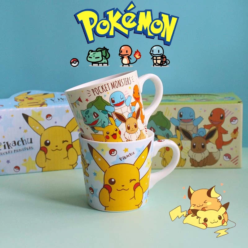 Taza creativa de Pokémon Pikachu, Taza de cerámica de dibujos animados ...