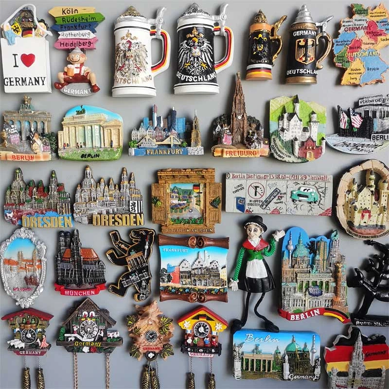Germany Fridge Magnets Cuckoo Clock Mug Berlin Munich Dresden Frankfurt ...