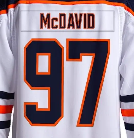 Camiseta de hockey de Edmonton con bordado personalizado, uniforme de ...