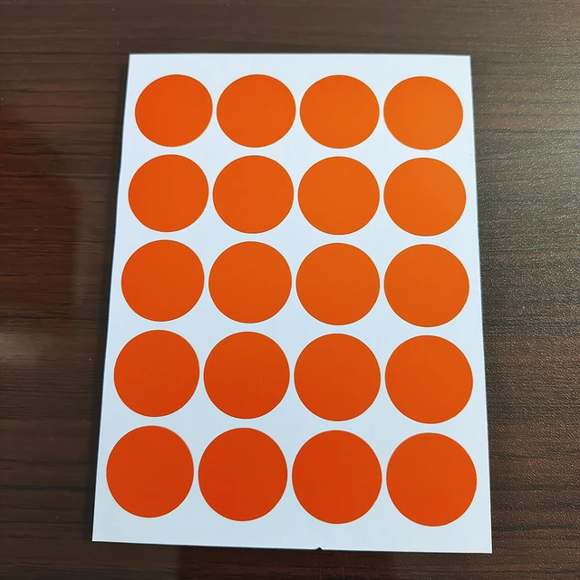 Orange Dot Stickers