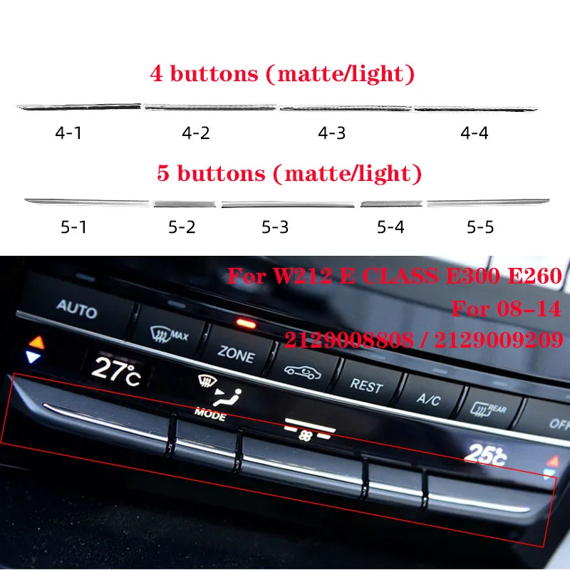 For Mercedes Benz E Class W212 Console Air Conditioning Buttons ...