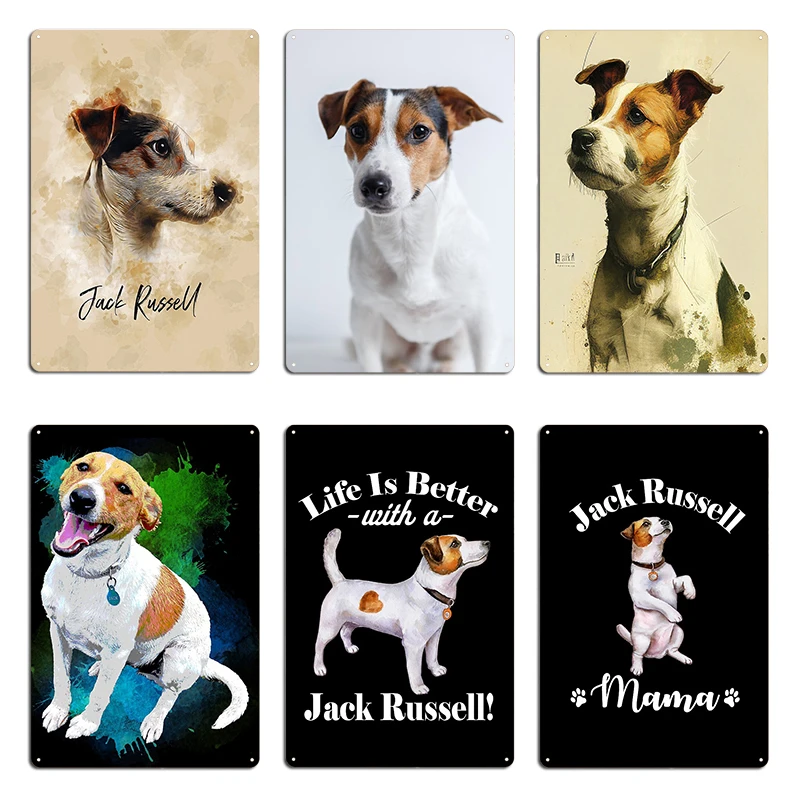 Jack Russell Poster Metal Plaque Vintage Wall Decor Home Wall Pub Jack ...