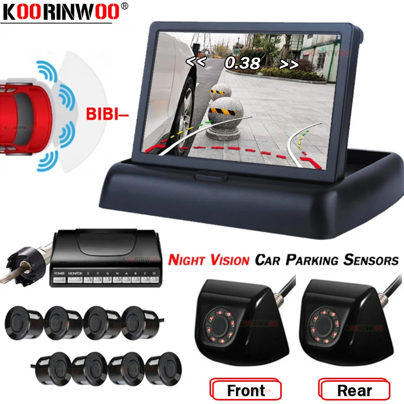 Koorinwoo Intelligent Car Parking 8/6/4 Sensor System With Front And ...