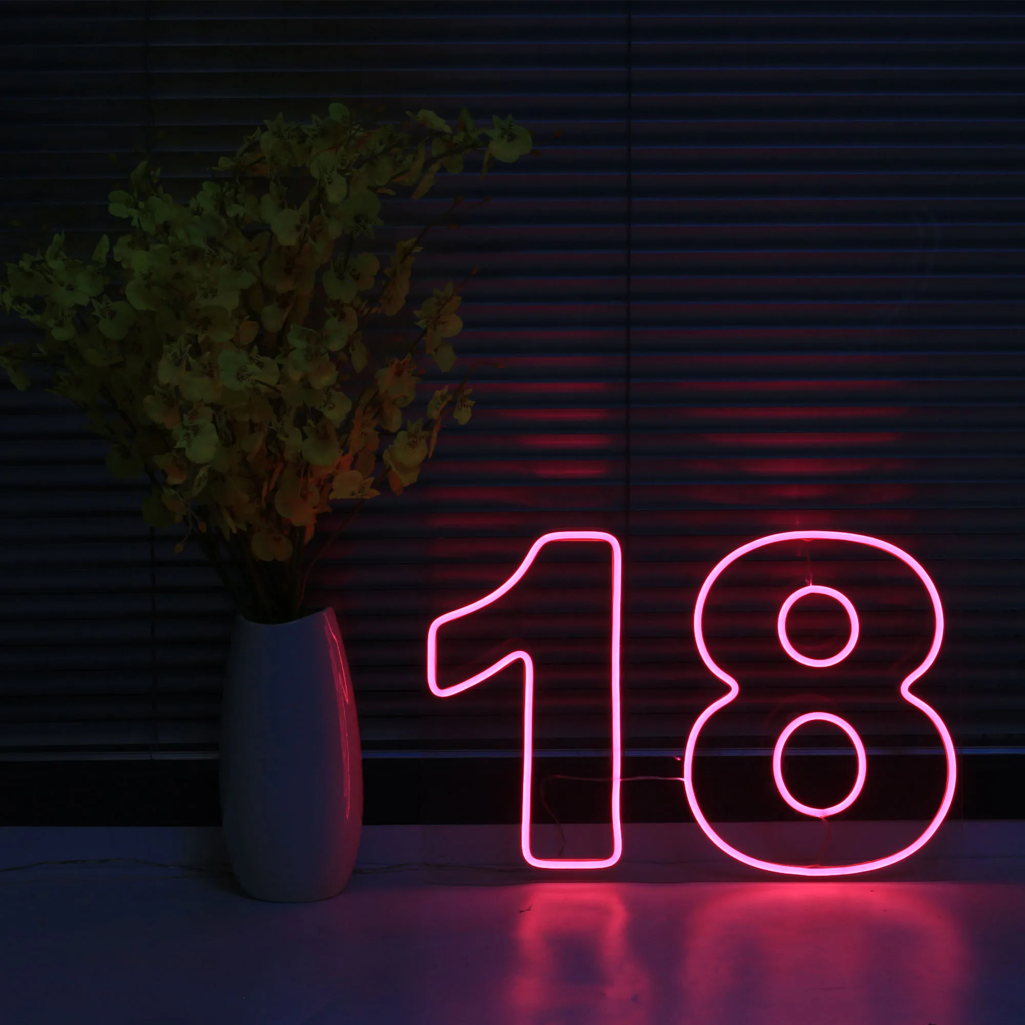 Number 18 Neon Lights | Gifts Flash