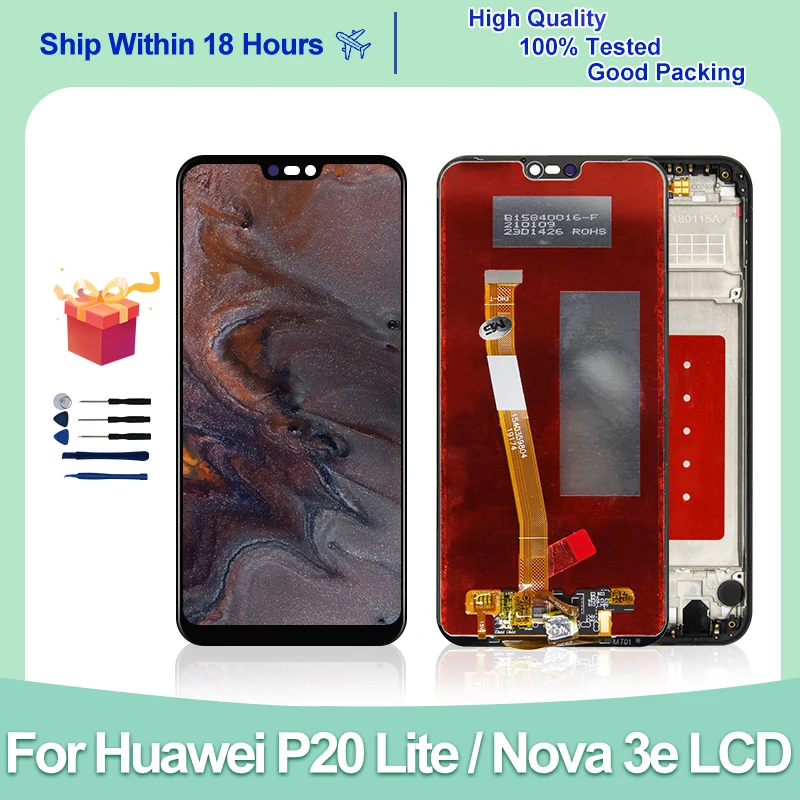 For Huawei P20 Lite LCD Display Touch Screen For Huawei Nova 3e LCD ANE ...