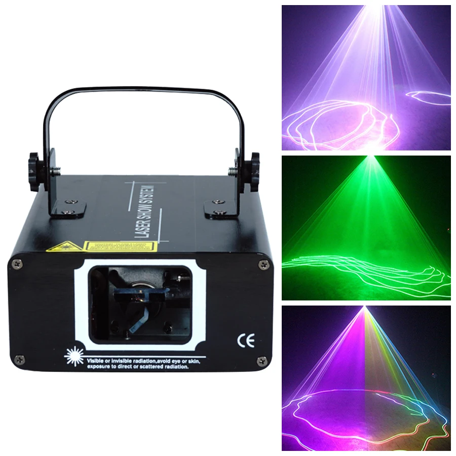 NEW 500mw RGB Laser Beam Line Scanner Projector DJ Disco Stage Lighting ...
