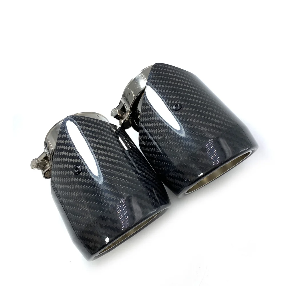 1Pcs-Glossy-Slanted-Carbon-fiber-Exhaust-Tip-for-Cayenne-Muffler-Pipe ...