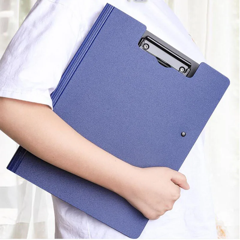 New A4 File Folder Clipboard Writing Pad Memo Clip Board Double Clips ...