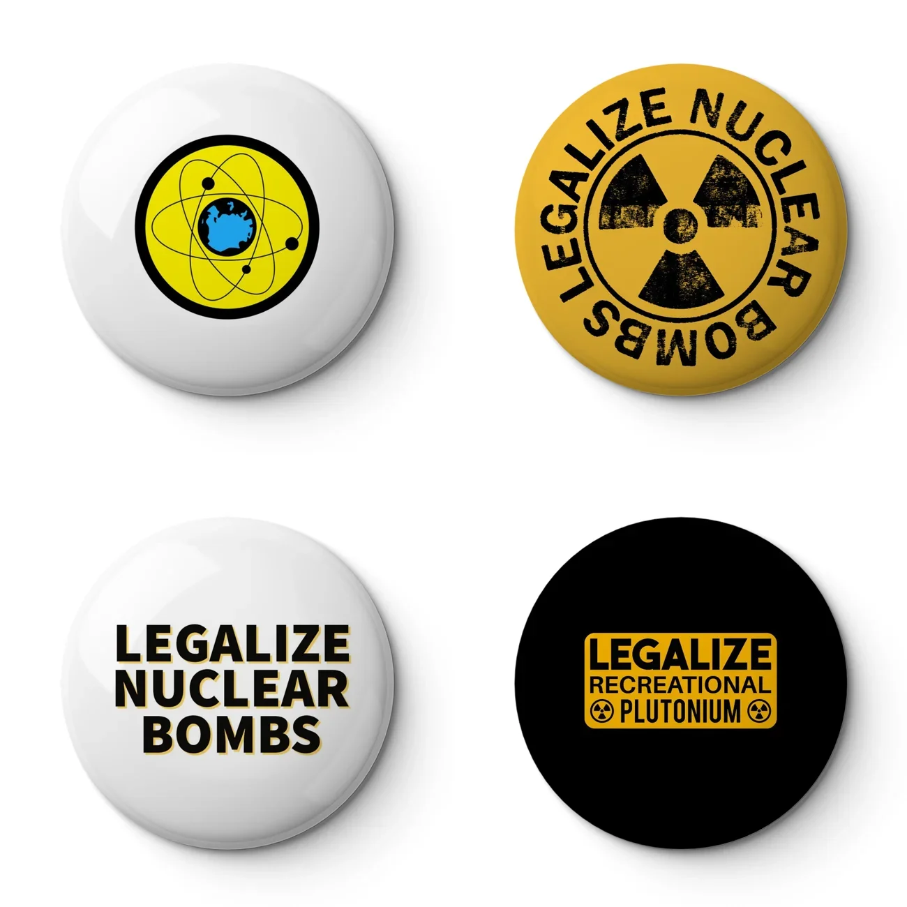 Legalize Recreational Plutonium Soft Button Pin Customizable Metal ...