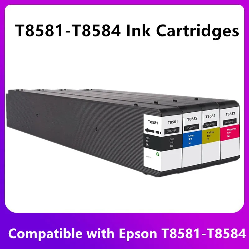 T8581 T8584 T8581 C13T858100 Compatible Ink Cartridge Full With Pigment ...