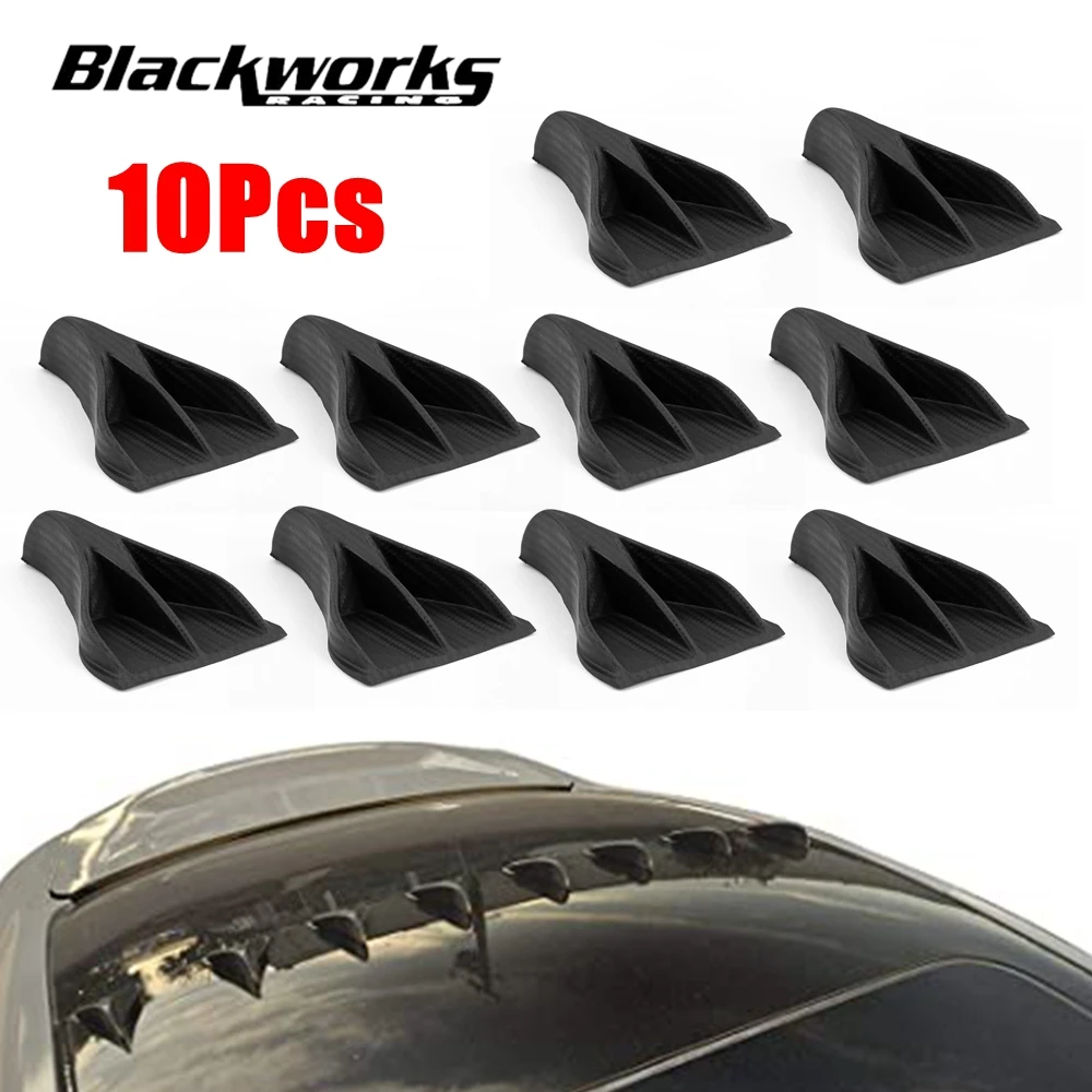 10Pcs-Car-SUV-Universal-Vortex-Generator-Shark-Fins-Spoiler-Wing-Kit ...