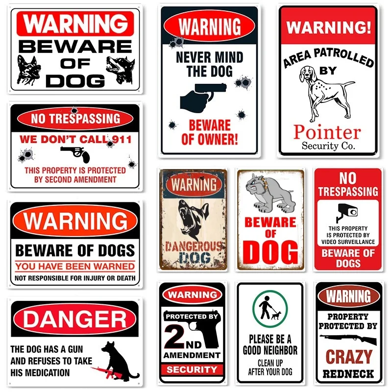 Warning Dog Sign - Gifte Heaven