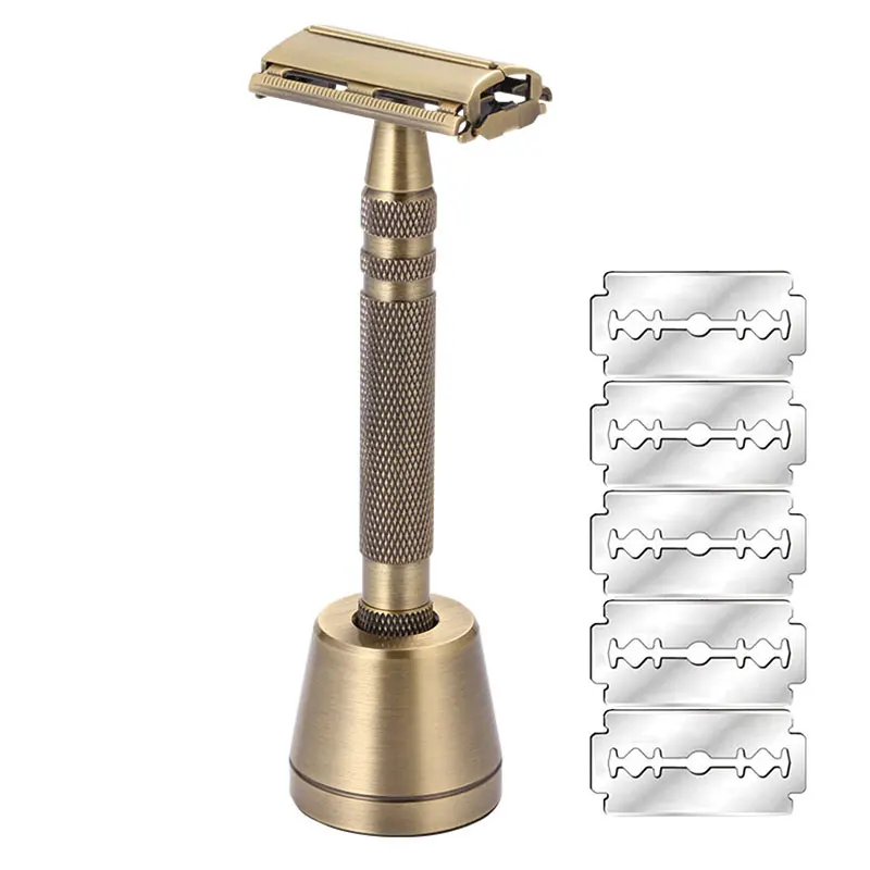 Butterfly-Open-Safety-Razor-for-Men-Safety-Razor-with-5-Blades-Fits-All ...