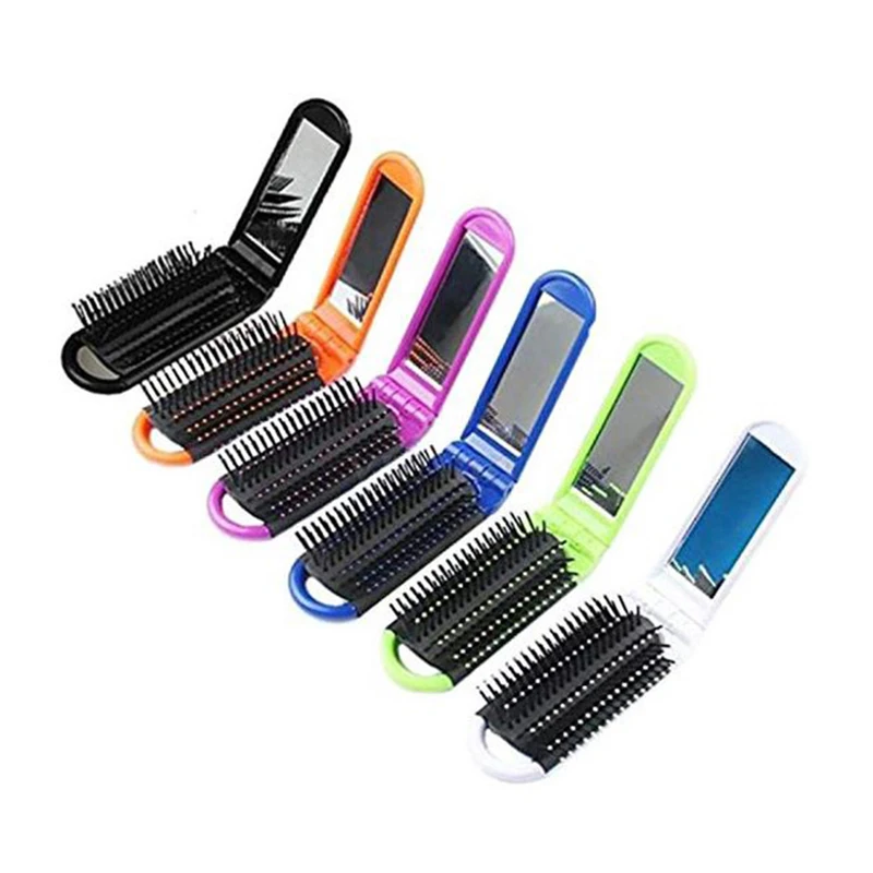 Comb Portable Air Cushion Comb Flip Flap Air Bag Folding Mirror Comb ...