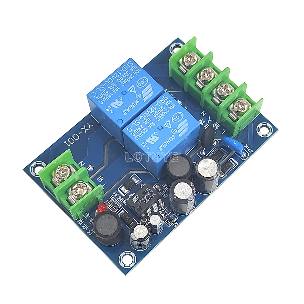 220V-10A-2-Channel-Automatic-Power-Switch-Module-Dual-Input-Power-off ...