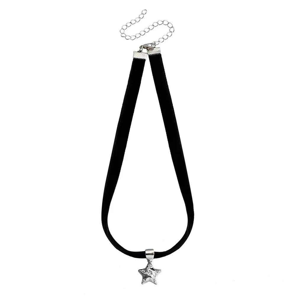 Black Ribbon Heart Shaped Pendant Necklace for Women Light Luxury Niche Clavicle Necklace Chokers Necklace Girl s Trendy Jewelry AliExpress