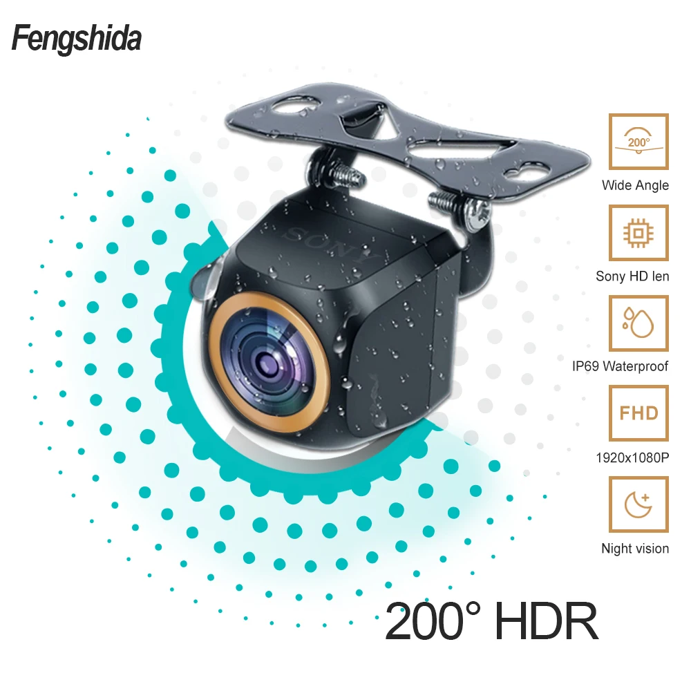 Fengshida-AHD-1920x1080P-Car-Rear-View-Camera-200-Fisheye-Golden-Lens ...
