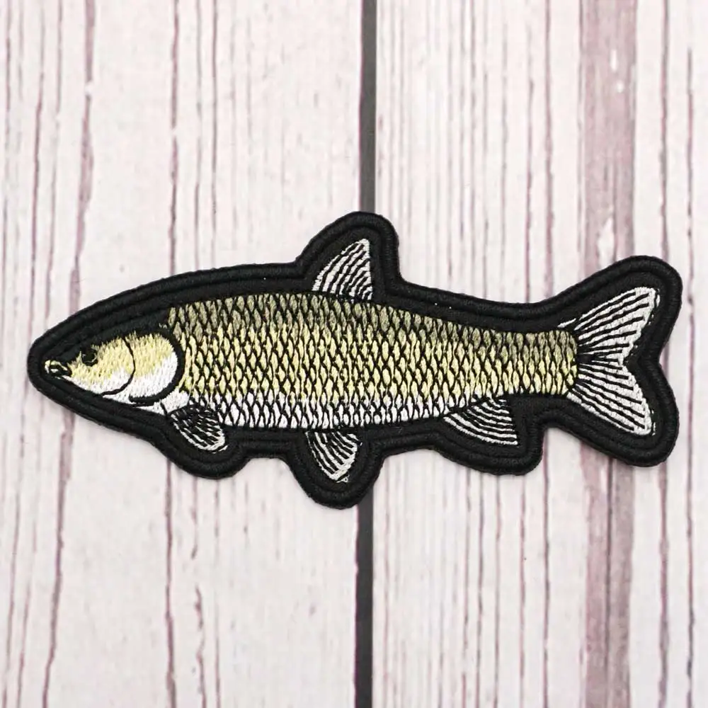 silver-carp-and-bighead-carp-embroidery-patch-Hook-Loop-Sew-on ...