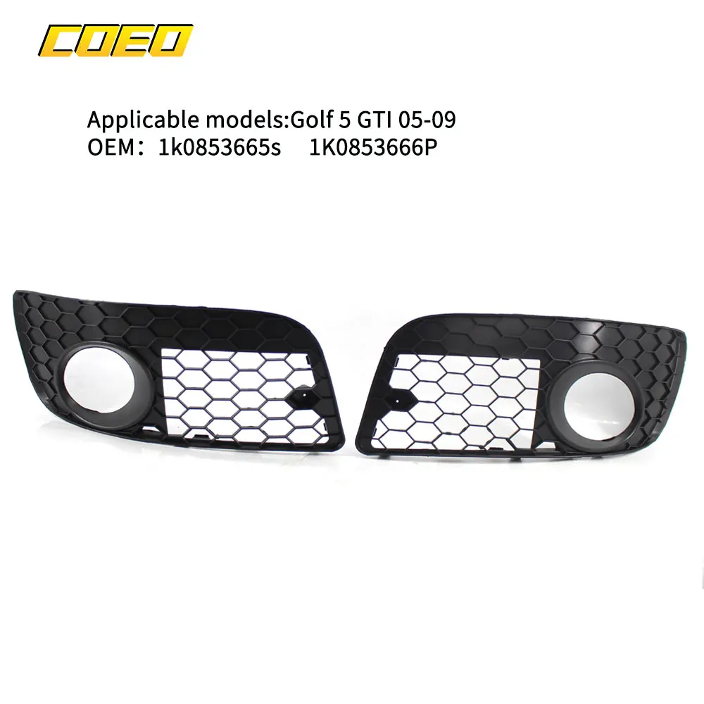 For VW Golf 5 GTI 2005-2009 2Pcs Front Fog Light Cover Grill Auto Spare ...